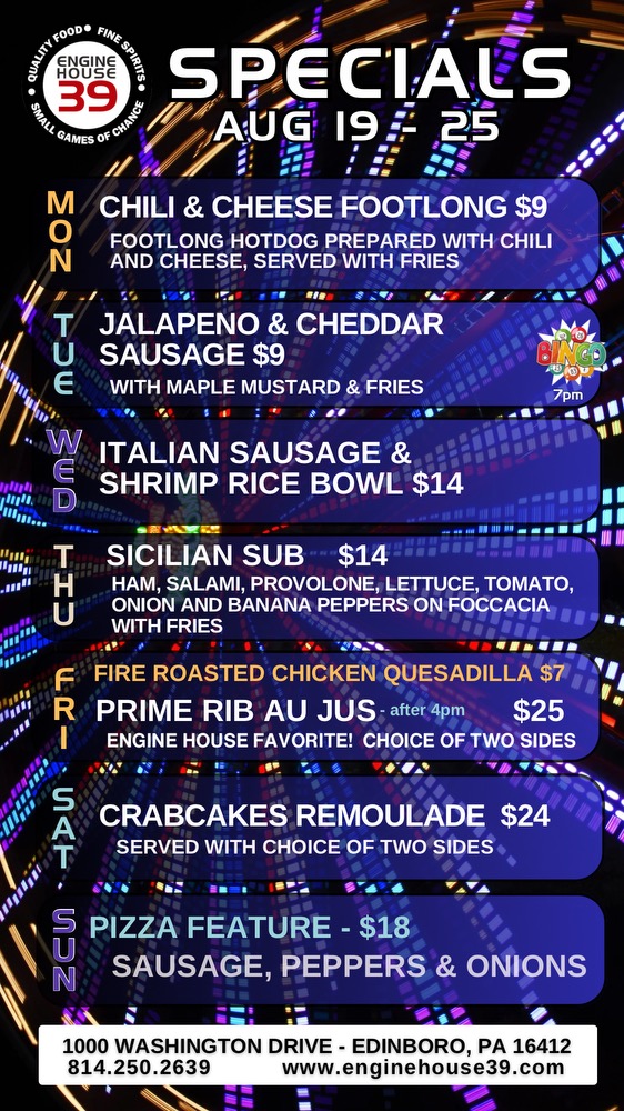 events – Engine House 39